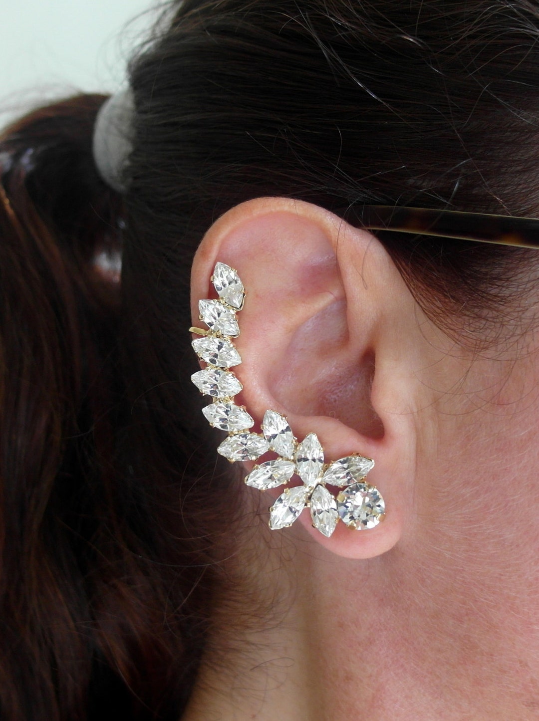 Climbing Earrings,bridal Climbing Earrings,ear Crawlers,earcuff Earring ...