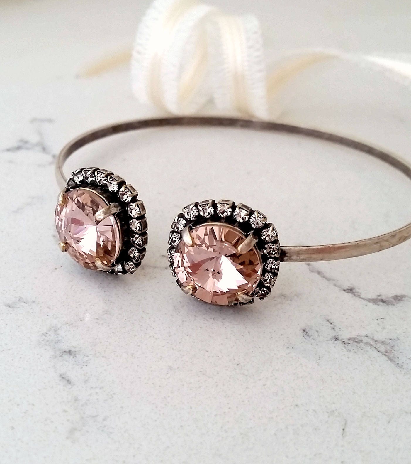 Blush Earringsblush Pink Stud Earringsoxidized - Etsy