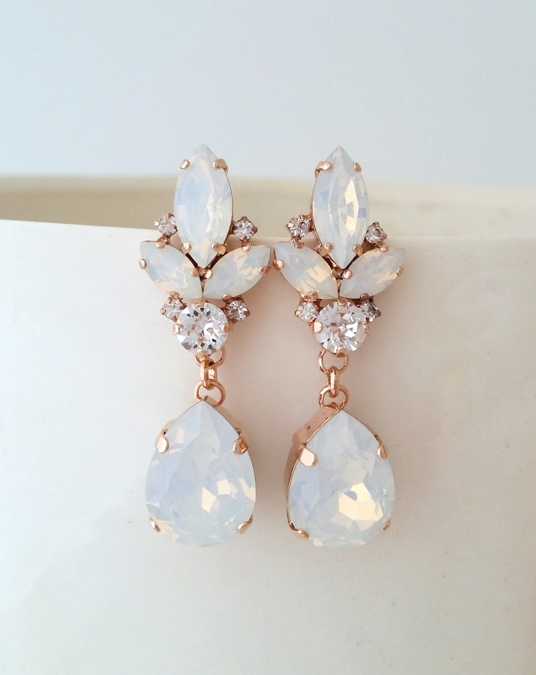 Bridal Earrings,white Opal Earrings,bridal Opal Earrings,statement ...
