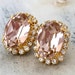 Blush Stud Earringsblush Pink Bridal Earringsblush Pink - Etsy