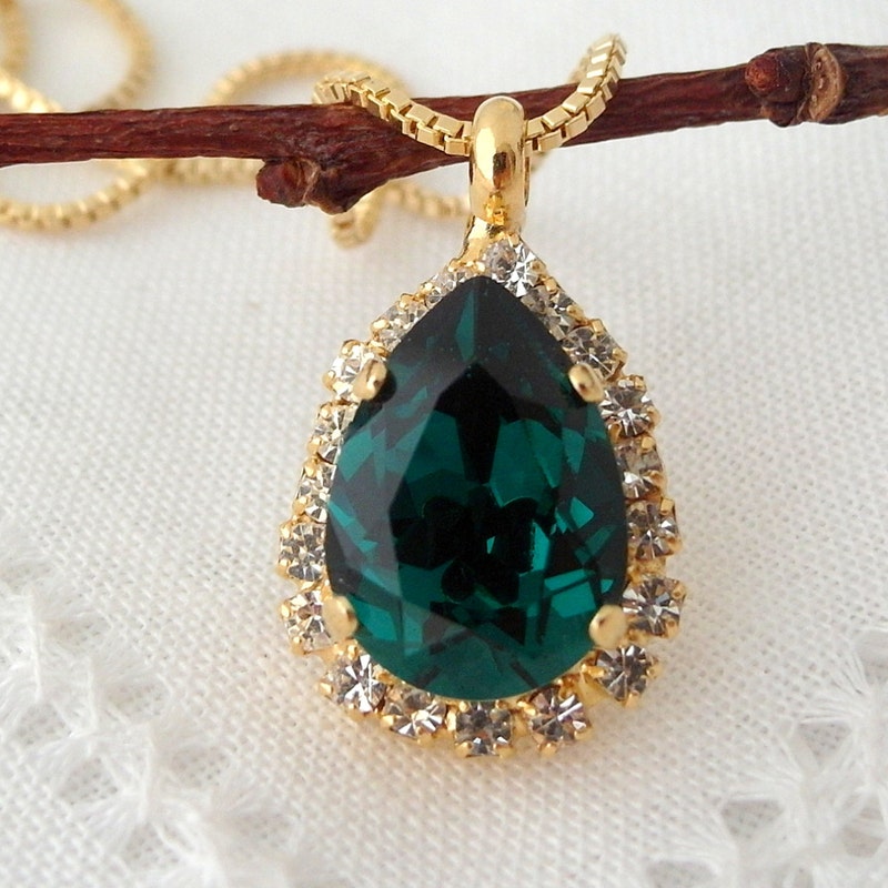 Green Necklace - Etsy