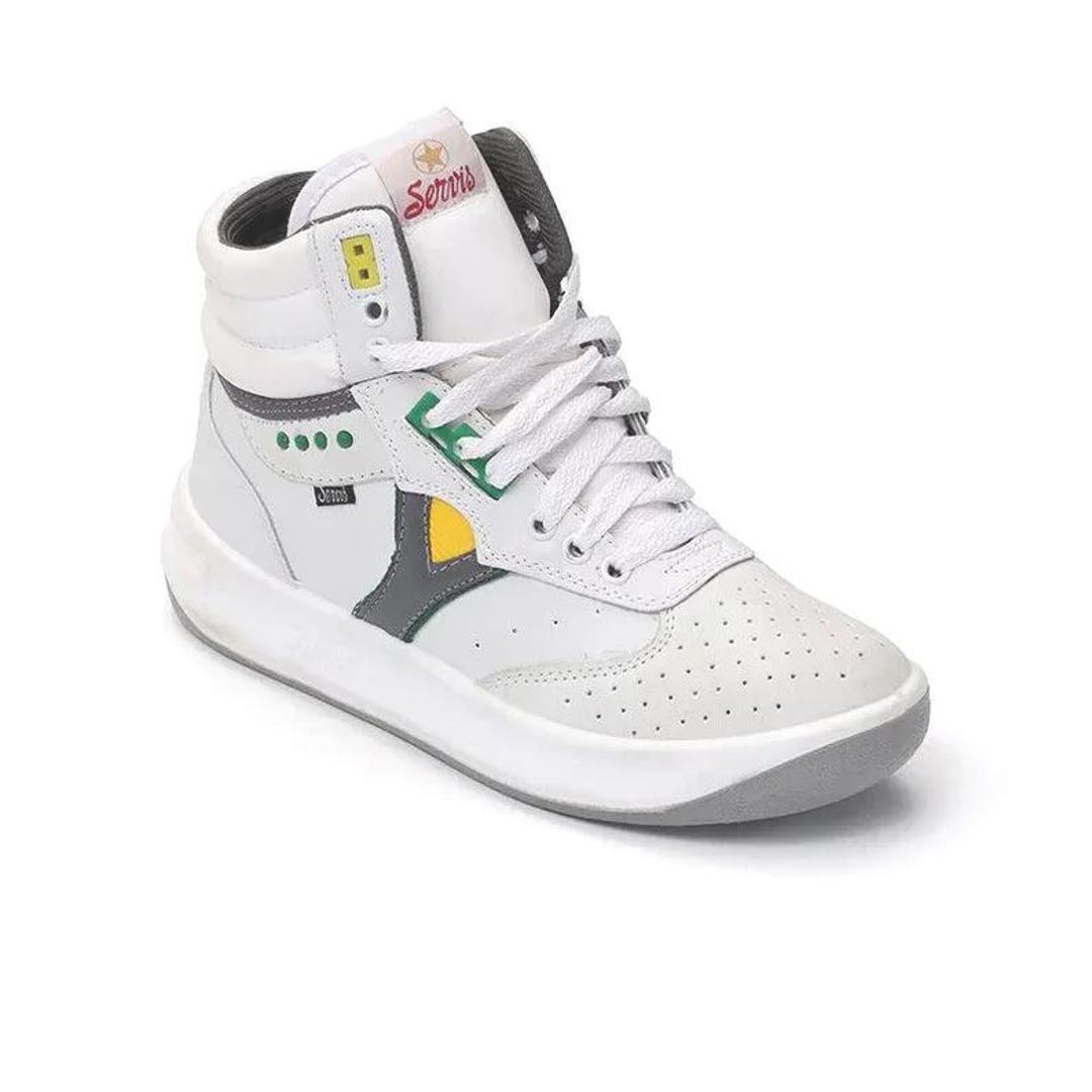 NWT Servis Cheetah High Top Trainers White Yellow Black Brown Shoes ...