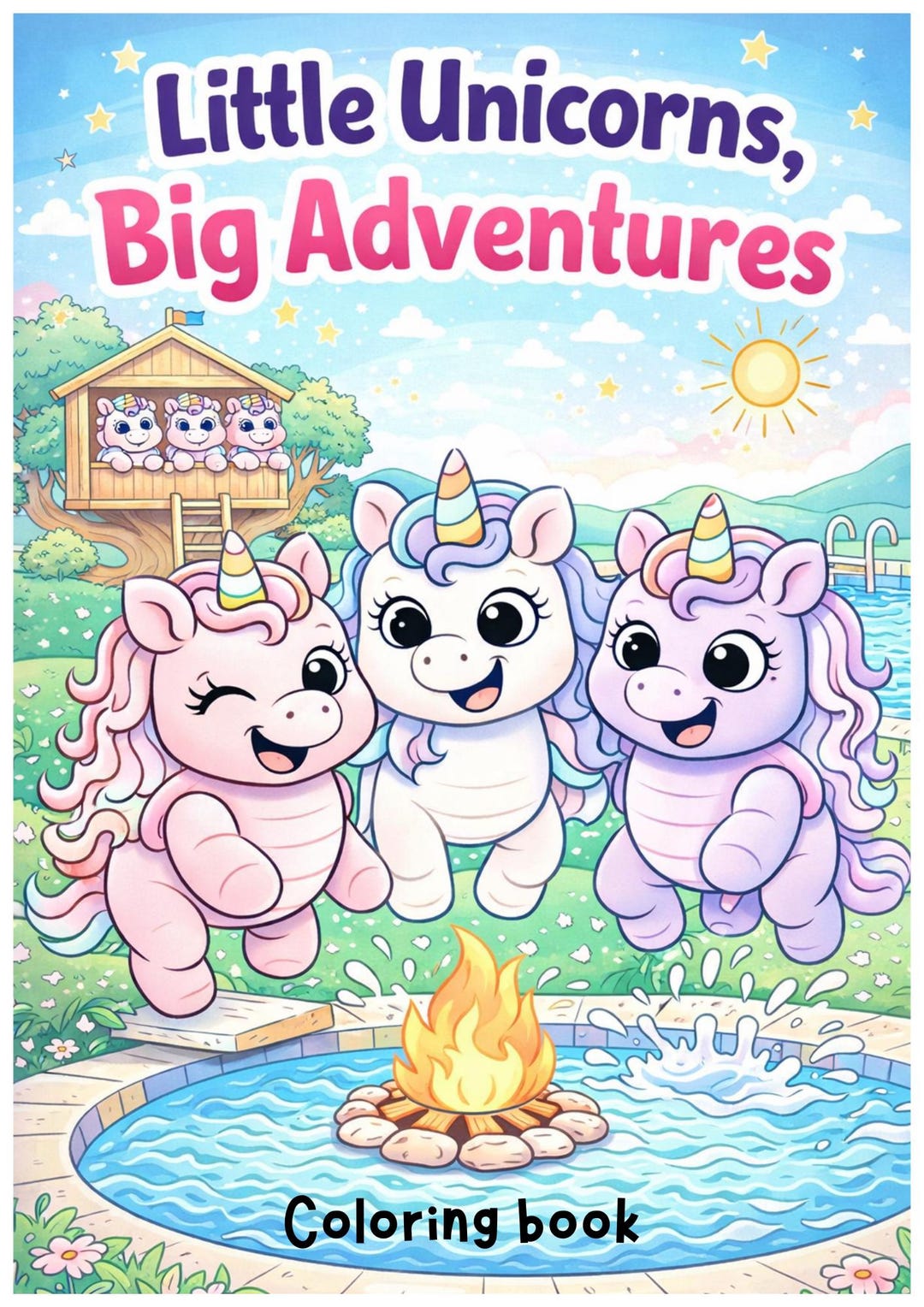 Little Unicorns, Big Adventures (coloring Book) - 50 Pages - Etsy