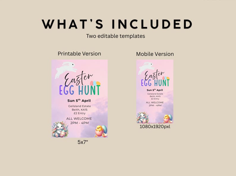 Easter Egg Hunt Invitation, Easter Party Invite, Digital Download ...