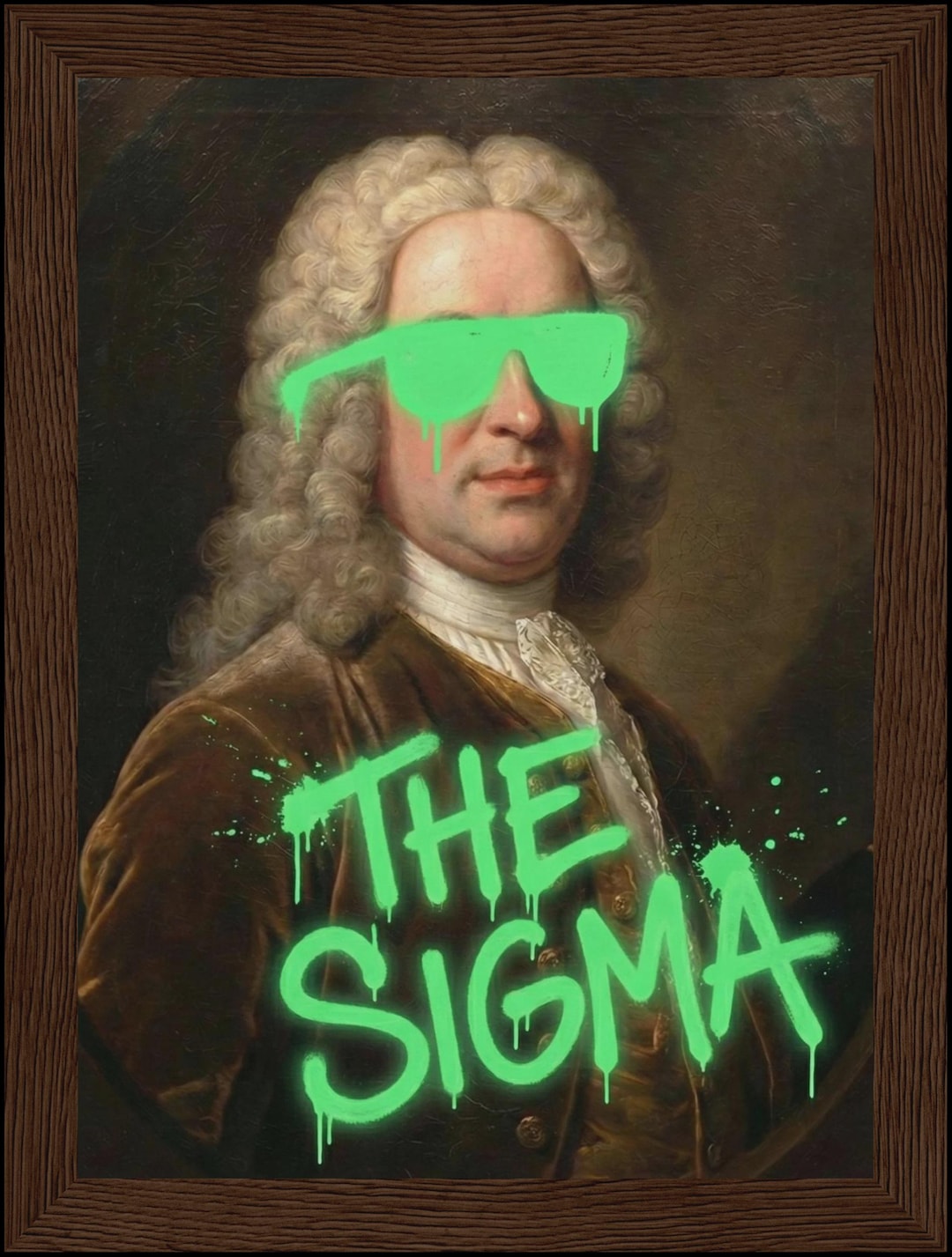 Sigma King Art Print, Funny Baroque Meme Portrait (digital Download) - Etsy
