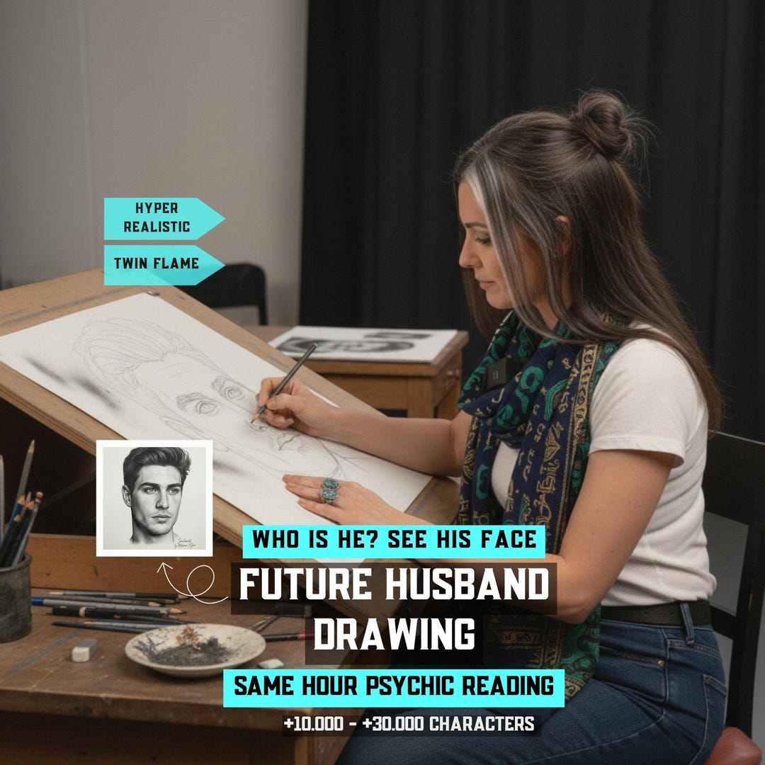 Soulmate Sketch Future Husband Drawing, Same Hour Psychic Reading, Who ...
