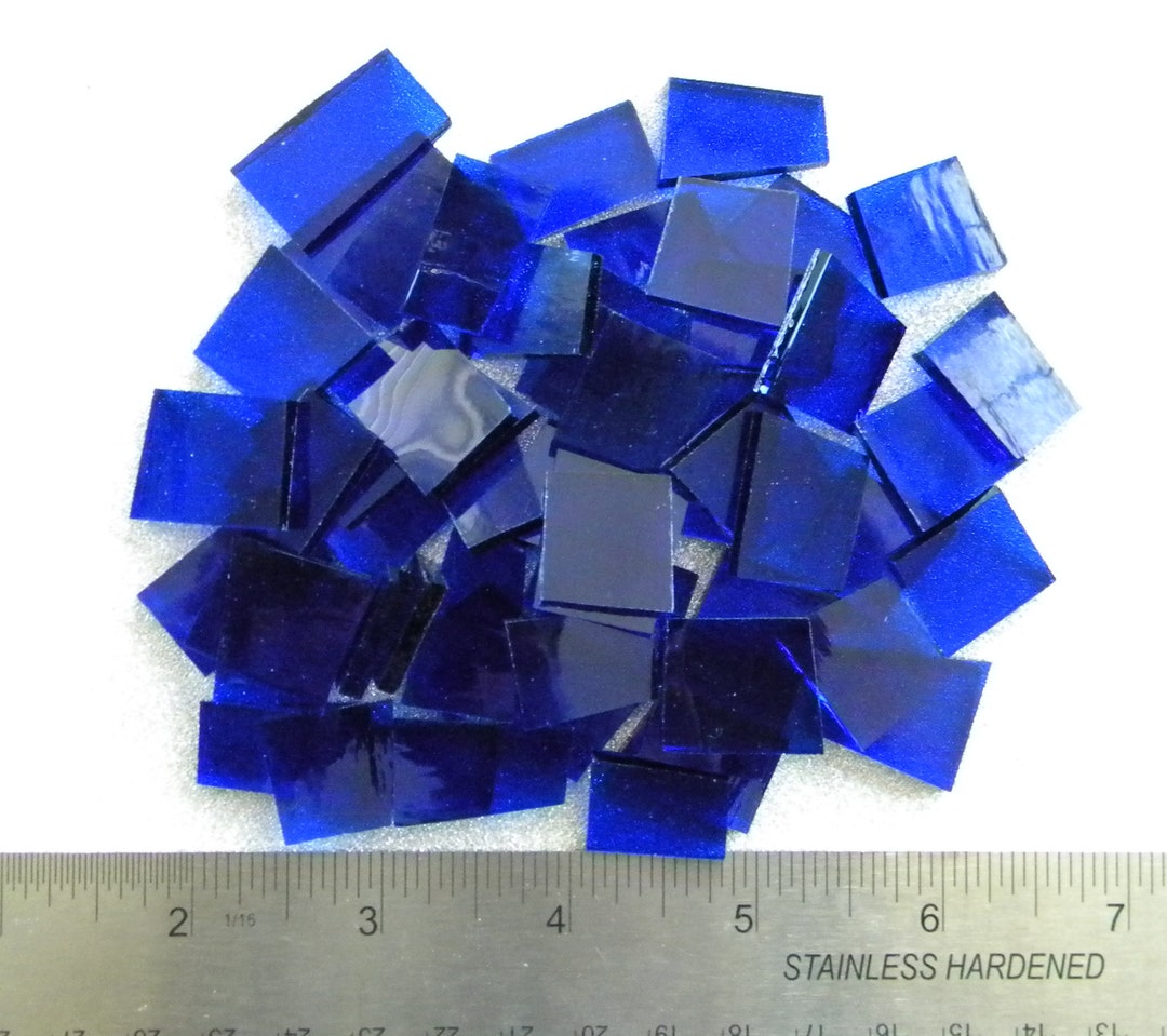 COBALT BLUE Semi-transparent Stained Glass - 50 Pieces - Etsy