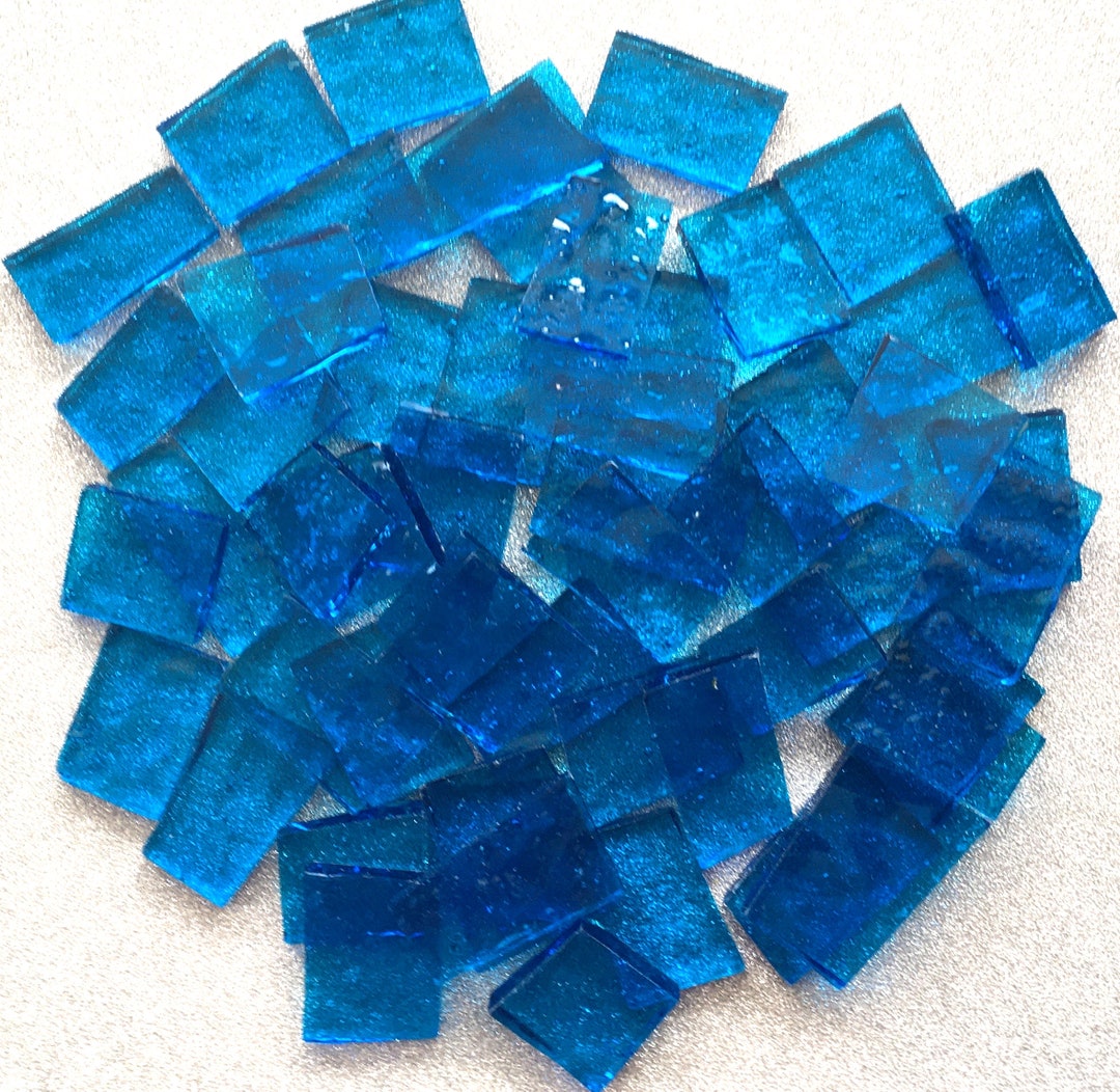 TURQUOISE Bumpy Semi-transparent Stained Glass - 50 Pieces - Etsy