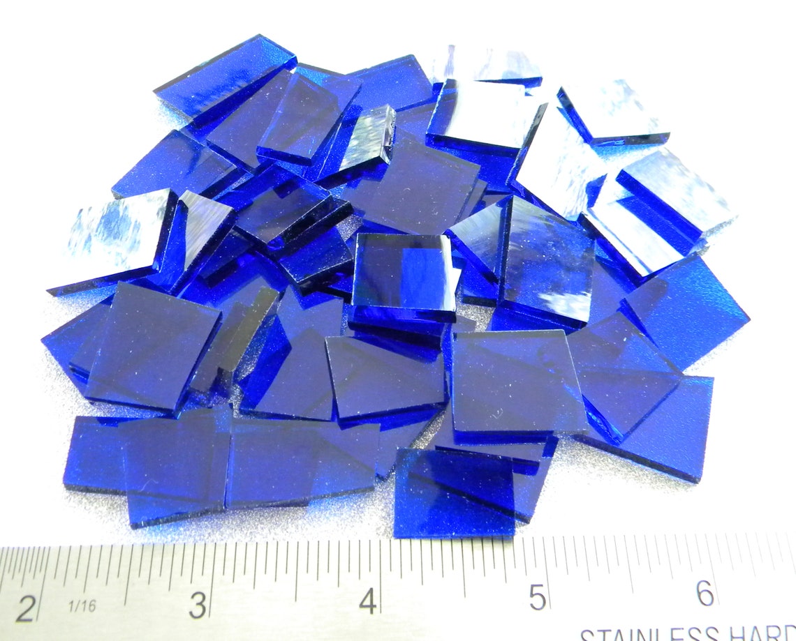 COBALT BLUE Semi-transparent Stained Glass - 50 Pieces - Etsy