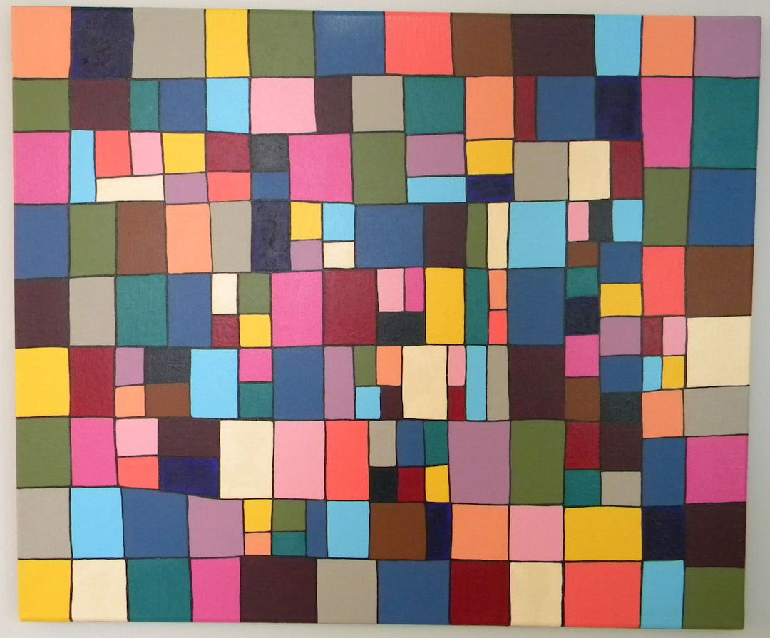Original Abstract Acrylic Painting - JEWEL MOSAIC - 20 X 24 - Etsy