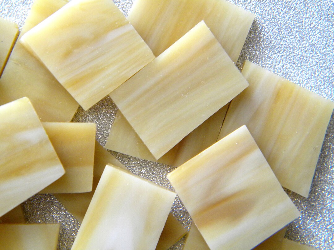 Vitral rayado ÁMBAR claro y BLANCO 50 piezas - Etsy España