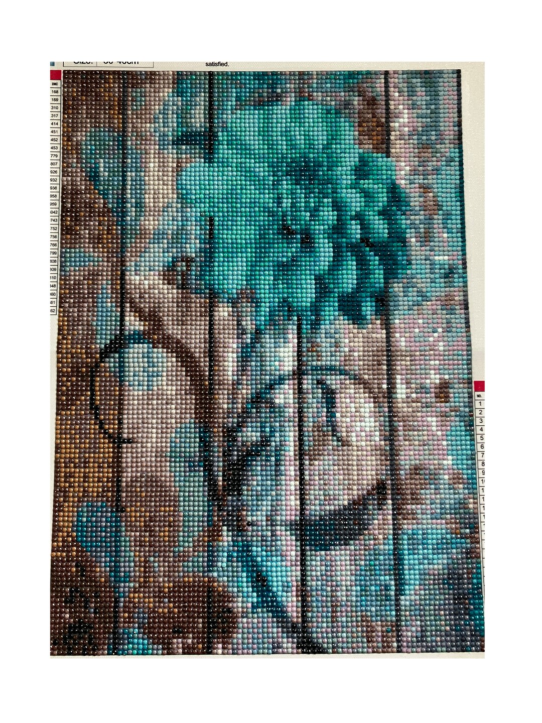 BLUE FLOWER - Diamond Art - Finished - Unframed - Etsy