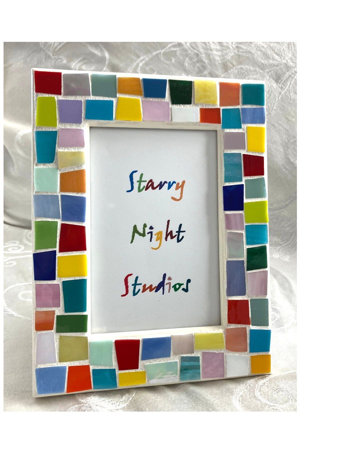 MOSAIC Frame - Multi-color Stained Glass - Etsy