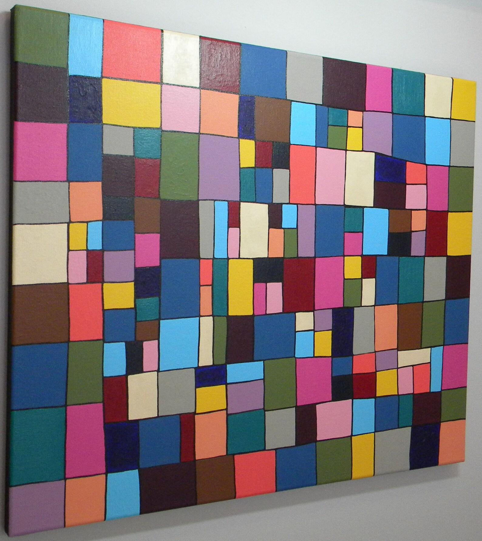 Original Abstract Acrylic Painting - JEWEL MOSAIC - 20 X 24 - Etsy
