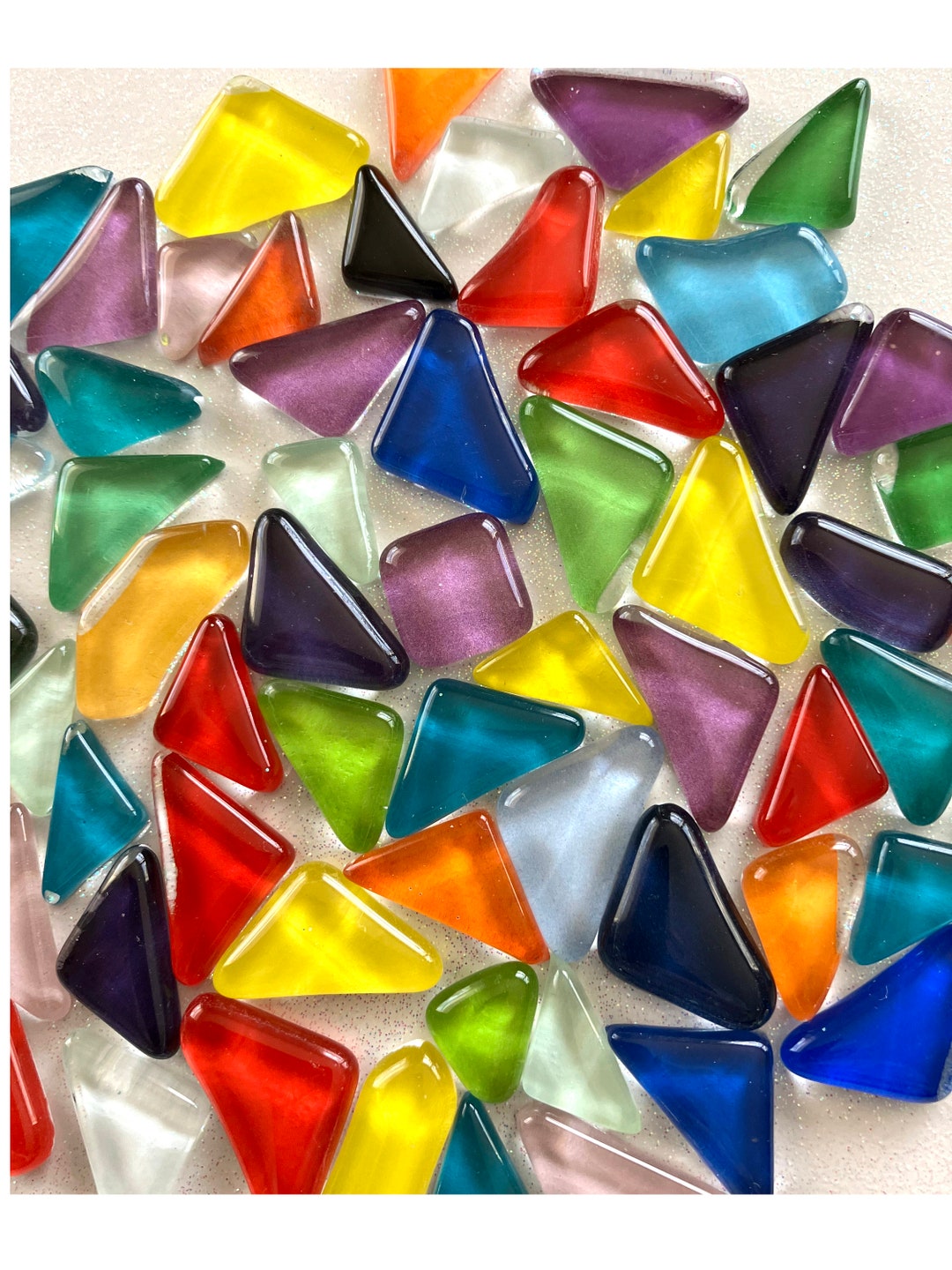 50 Resin Cabochons - Various Shapes and Sizes - Mosaic Supplies - Etsy