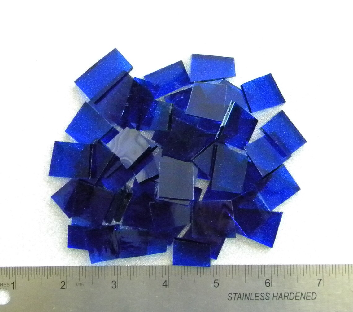 COBALT BLUE Semi-transparent Stained Glass - 50 Pieces - Etsy