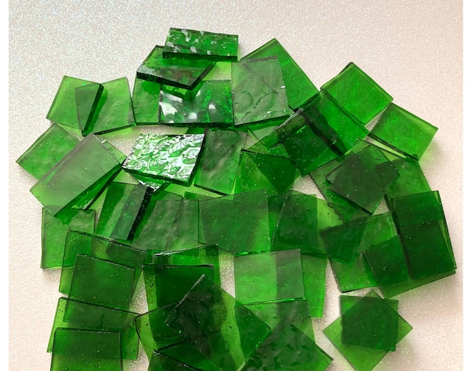 Transparent GREEN Bumpy Stained Glass - 50 Pieces - Etsy