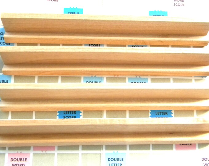 4 Newer SCRABBLE Tile Letter Holders Racks - Etsy
