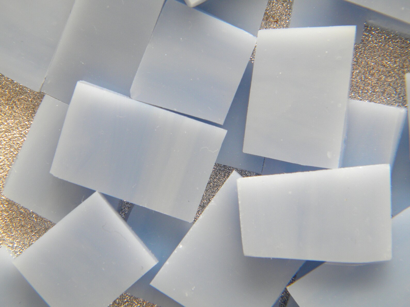 Light BLUE Streaky Stained Glass - 50 Pieces - Etsy