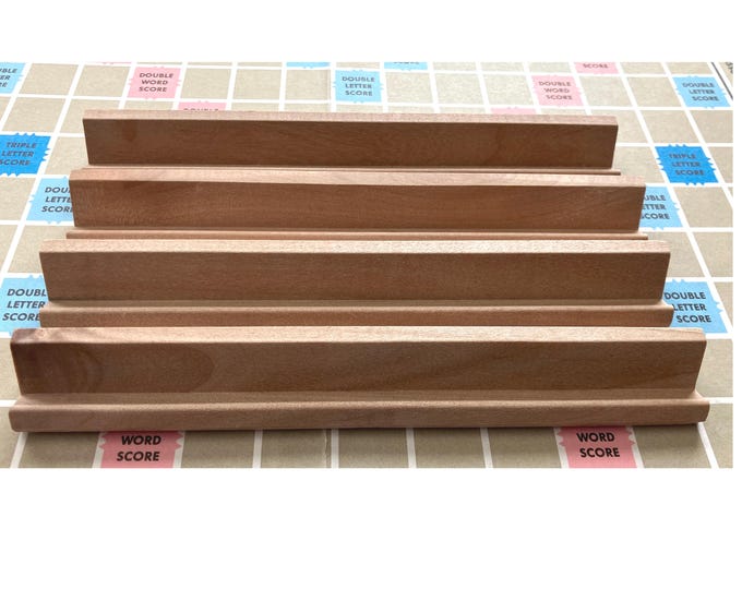 4 Newer SCRABBLE Tile Letter Holders Racks - Etsy