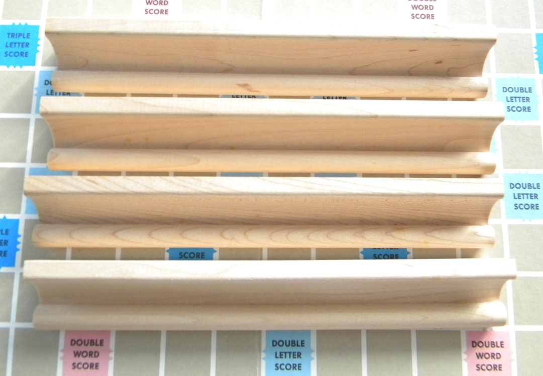 4 Vintage SCRABBLE Tile Letter Holders Racks - Etsy