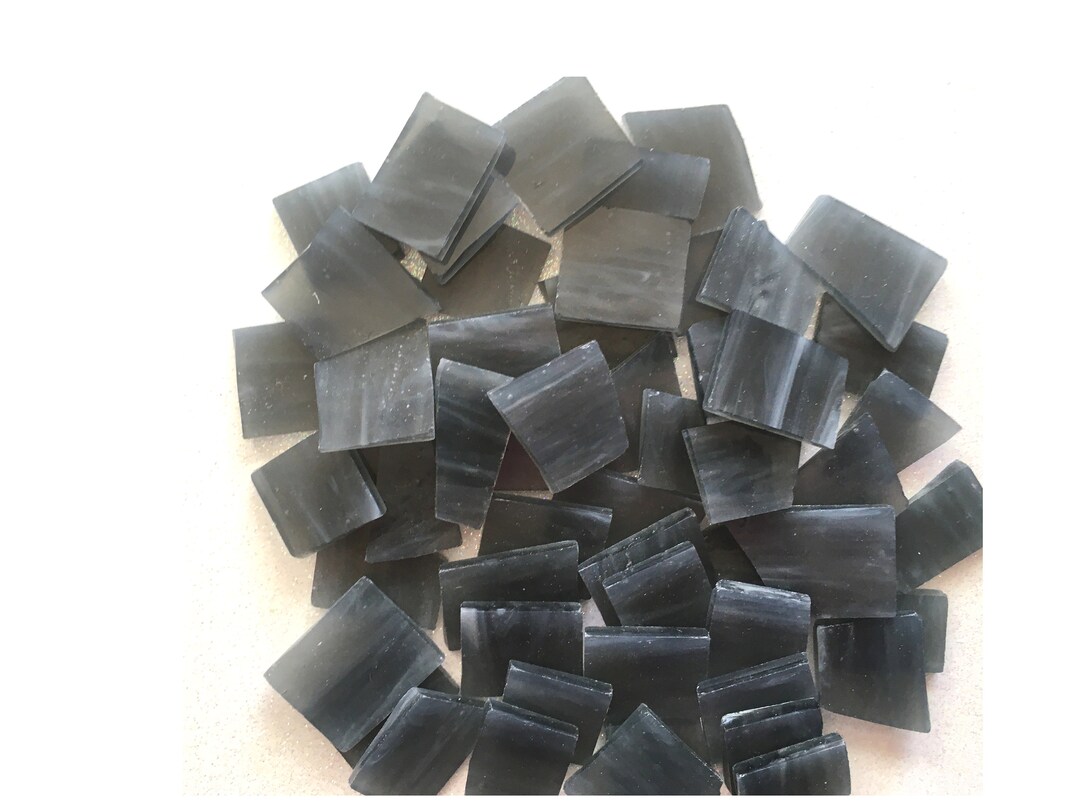 DARK GRAY Wispy Stained Glass - 50 Pieces - Etsy