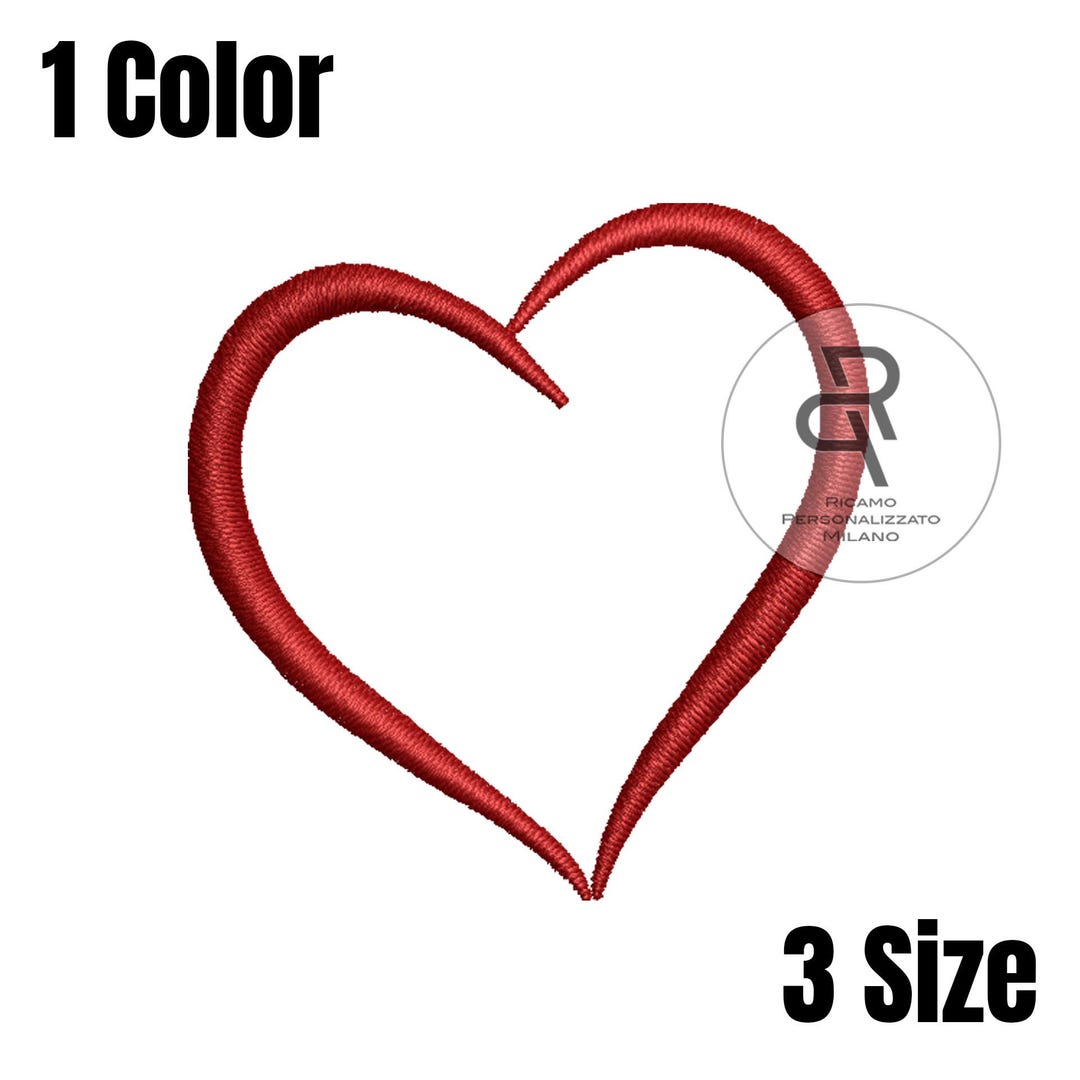 Mini Heart Embroidery Design – Machine Embroidery File (instant ...
