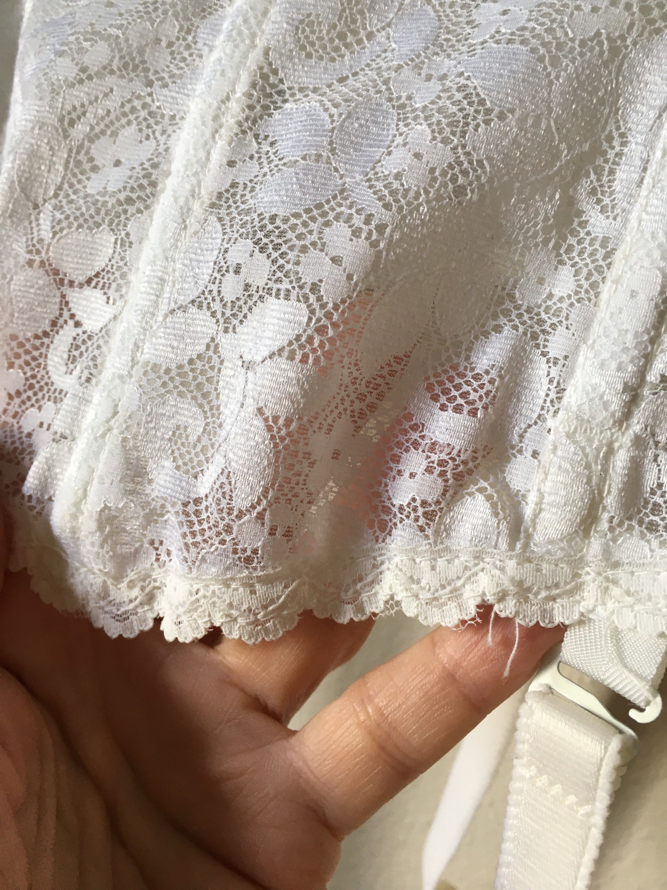 1980s Bustier Corset White Lace Garter Full Body Lingerie Deep | Etsy