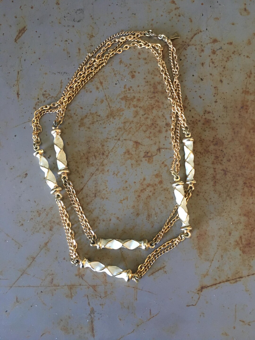 Vintage 60s/70s Necklace Wrap Choker by Raquel Glam Posh Gold Metal ...