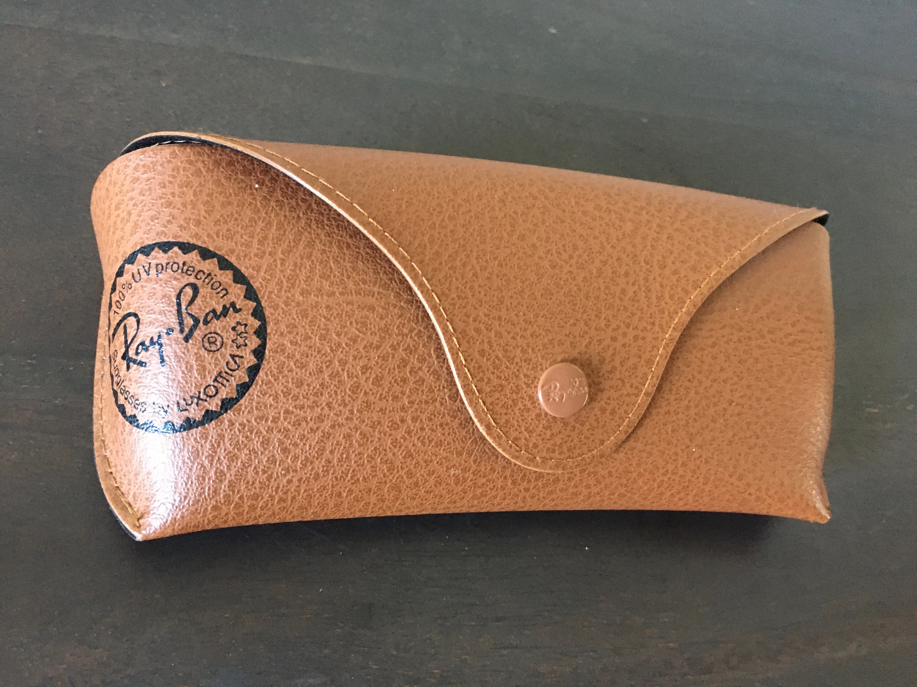 Vintage 2000s Ray Band Case Authentic Aviator Sunglasses Eyeglasses Tan ...