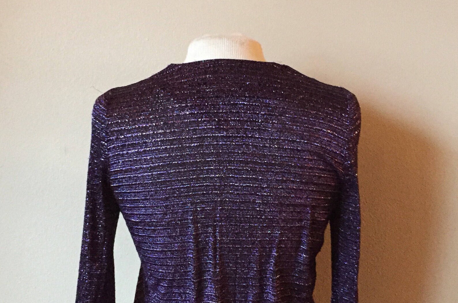 Vintage 1980s Blouse Pullover Disco Glam Rock KEVIN STUART Purple ...
