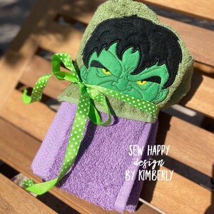 Hulk Green Hero Inspired Hooded Towel - Etsy