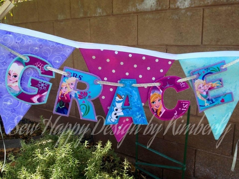 Custom Name Princess Banner Fabric Double Sided Banner - Etsy