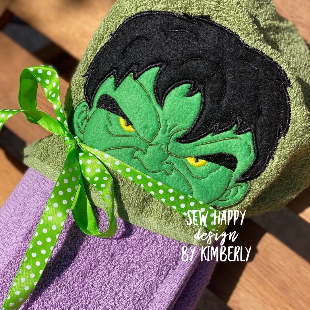 Hulk Green Hero Inspired Hooded Towel - Etsy