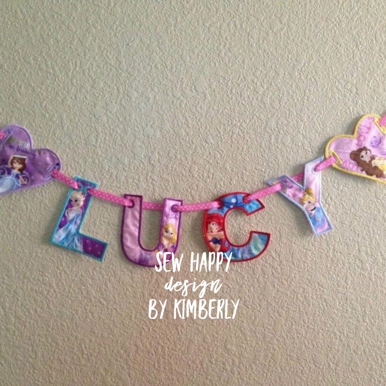 Custom Name Princess Banner Fabric Double Sided Banner - Etsy