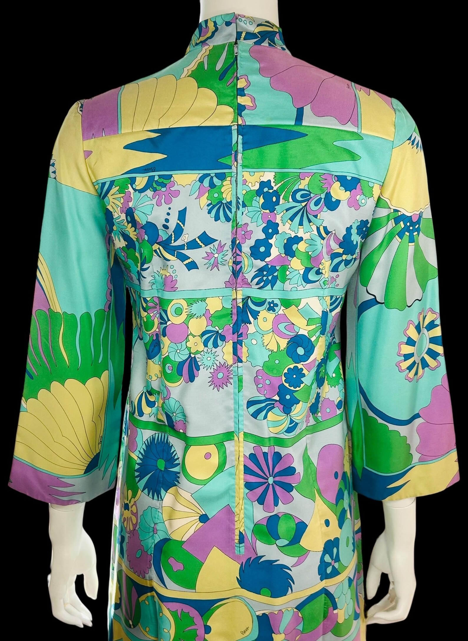 Rare Vintage 1960’s Bessi Mod Psychedelic Op Art Couture Silk Dress - Etsy