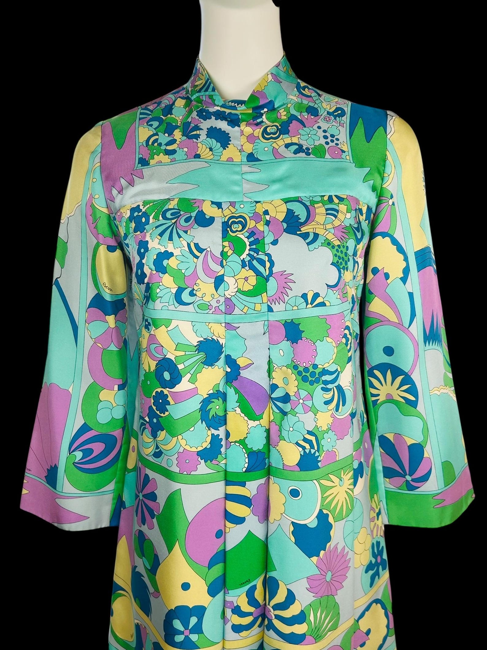 Rare Vintage 1960’s Bessi Mod Psychedelic Op Art Couture Silk Dress - Etsy