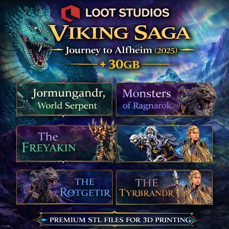 Viking Saga – Journey to Alfheim (2025) | Complete STL Pack (30GB) - Etsy