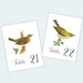 Bird table numbers Bird table tent cards Wedding Table Cards | Etsy