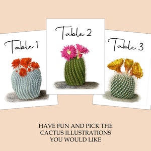 Cactus Table Numbers, Desert Table Tents, Cactus Table Cards, Desert ...