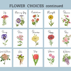 Flower Seating Cards, Floral Seating, Seating Cards by Table Number ...