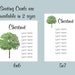 Green Tree Seating Cards, Table Assignment Charts, Seating Information ...