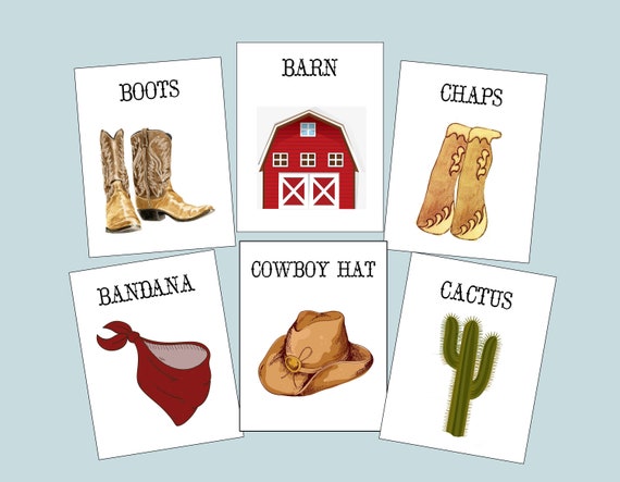 Cowboy Table Numbers Western Table Cards Wild West Theme - Etsy