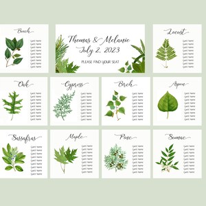 Woodland Seating Cards Table Seating Assignment Cards - Etsy