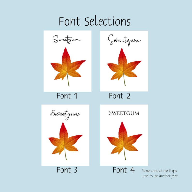 Autumn Leaf Table Cards, Autumn Leaf Table Tents, Autumn Wedding Table ...