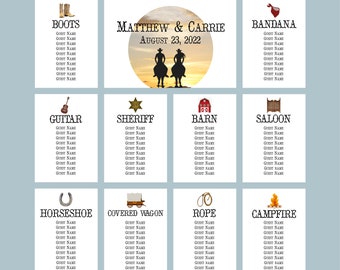 Cowboy Table Numbers Western Table Cards Wild West Theme - Etsy