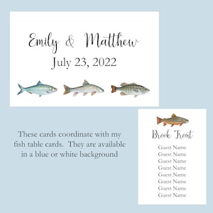 Fish Seating Charts, Fishing Seating Cards, Fish Seating Charts ...