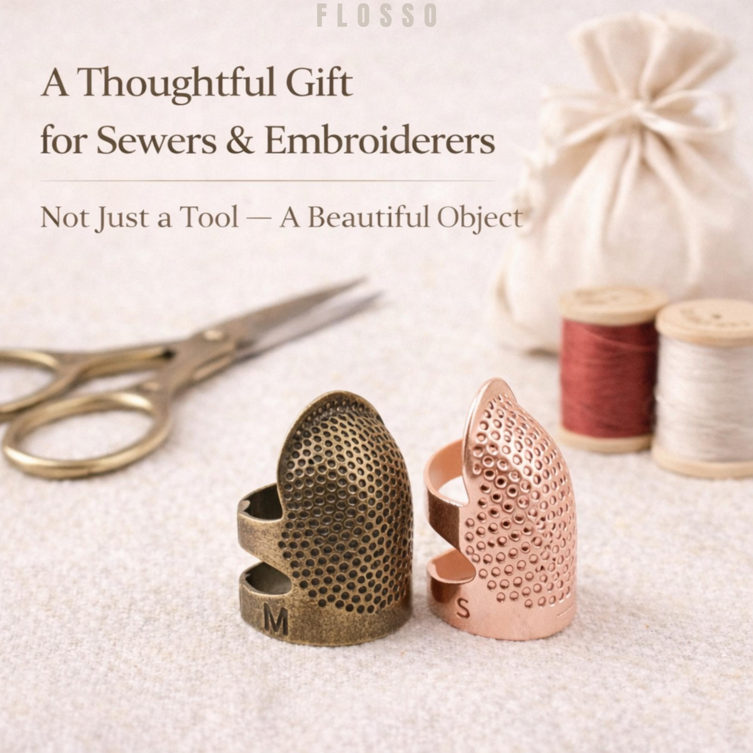 Adjustable Metal Thimble for Sewing – Finger Protector, Hand Sewing ...