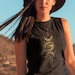 Mystical Moon Goddess Flowy Scoop Muscle Tank, Pagan Clothing for ...
