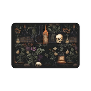 Vintage Alchemy Desk Mat - Gothic Herbalist Large Mouse Pad for Home ...